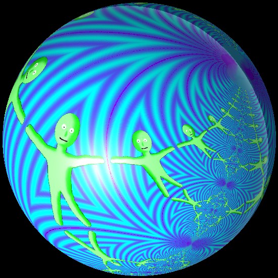 Sphere with Poincaré Hyperbolic Texture Map